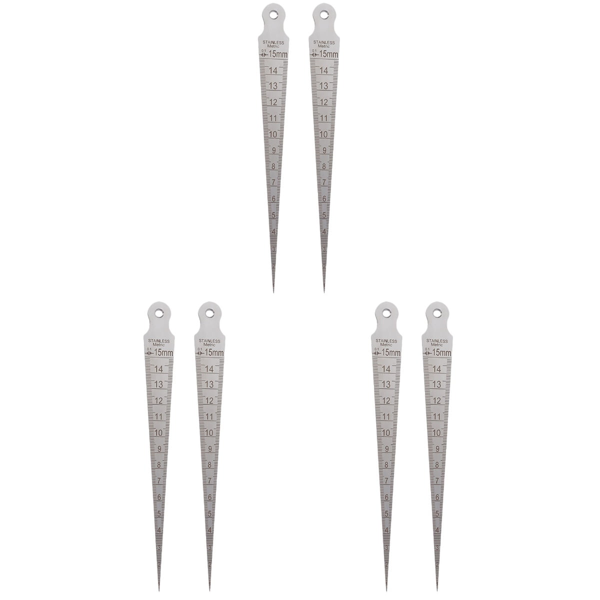 WORGEOUS 6 pcs Welding Inspection Gauge Taper Metric Welding Gauge ...