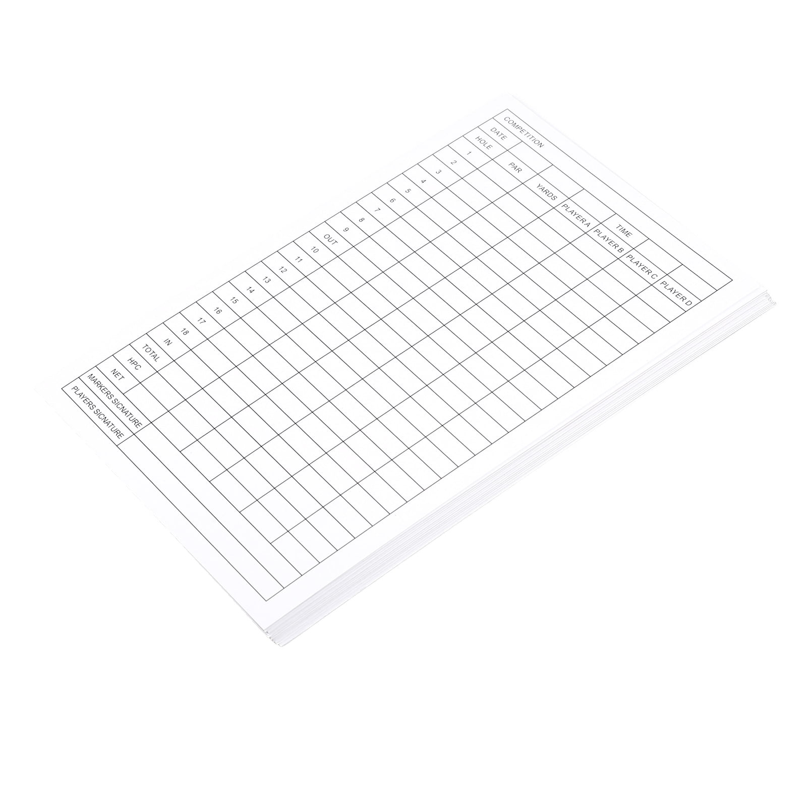 WORGEOUS 60 PCS Scorecard for Competition Score Scorecard Score ...