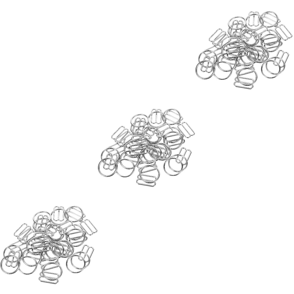 WORGEOUS 60 Pairs of Bra Hooks Bra Strap Slider Bra Strap Rings Bra ...
