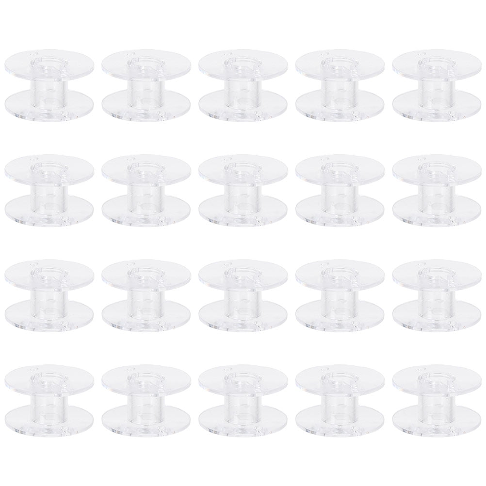 WORGEOUS 60 Pcs Clear Plastic Sewing Machine Bobbin Sewing Bobbin ...