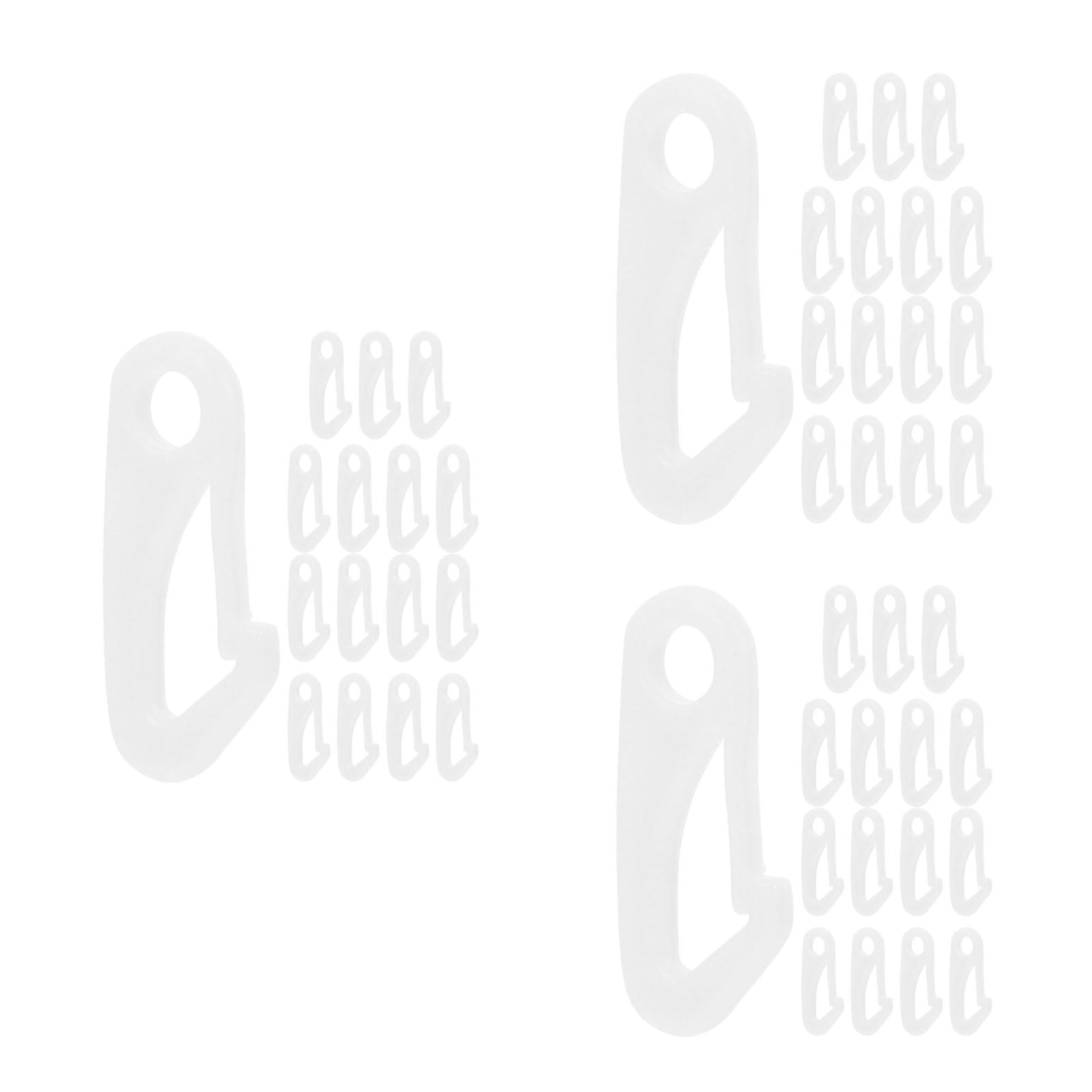 WORGEOUS 60 Pcs Plastic Flagpole Attachment Hardware Plastic Snap Hooks ...