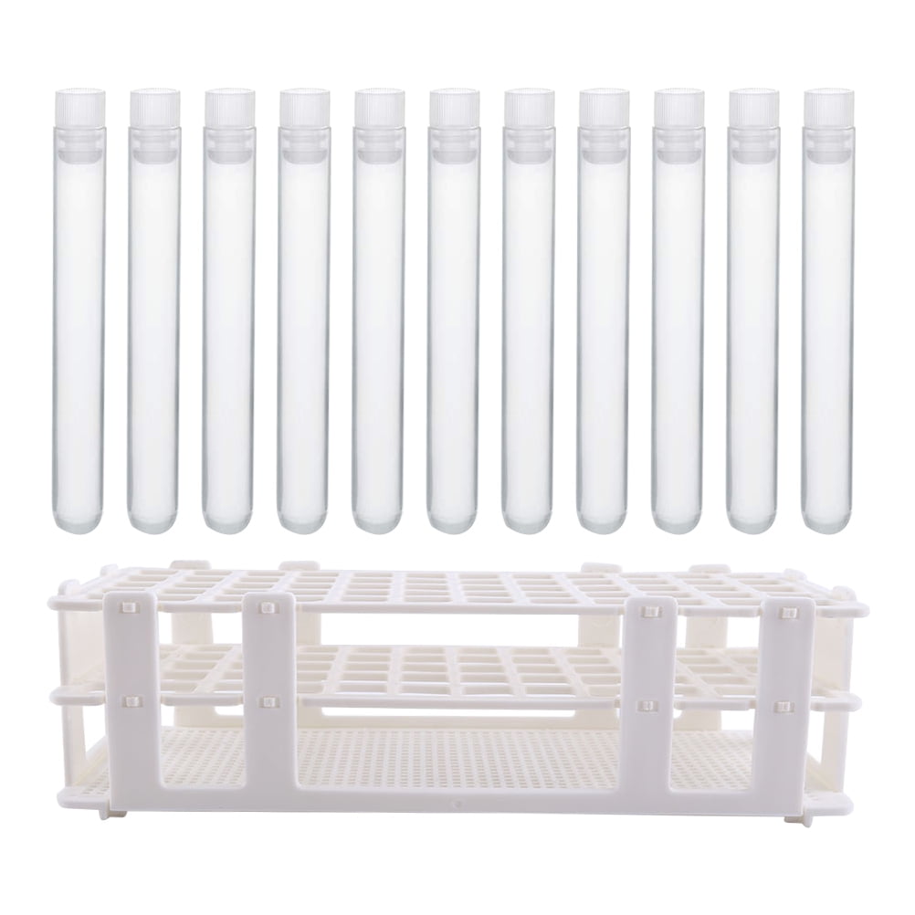 WORGEOUS 60 Pcs Test Tube Lab Blue Light Storage Bins with Lids Tray ...