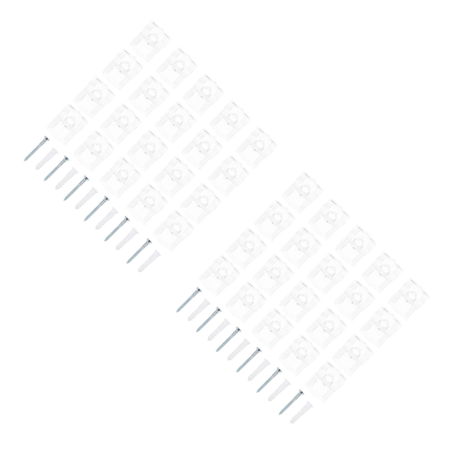 WORGEOUS 60 Sets Plastic Glass Retainer Mirror Mounting Clips Glass ...