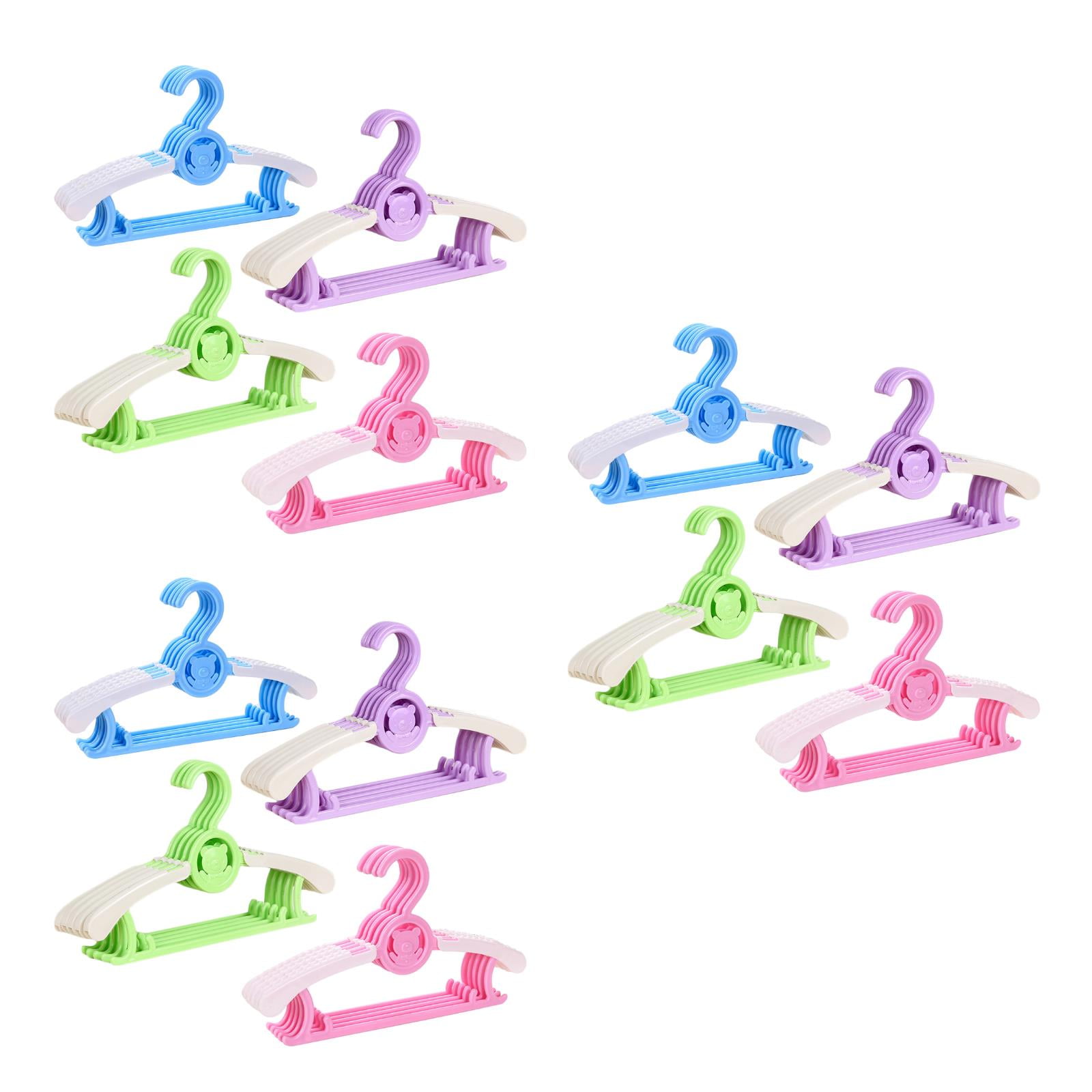 WORGEOUS 60 pcs Cartoon Clothes Rack Hangers Plastic Clothes Hangers ...