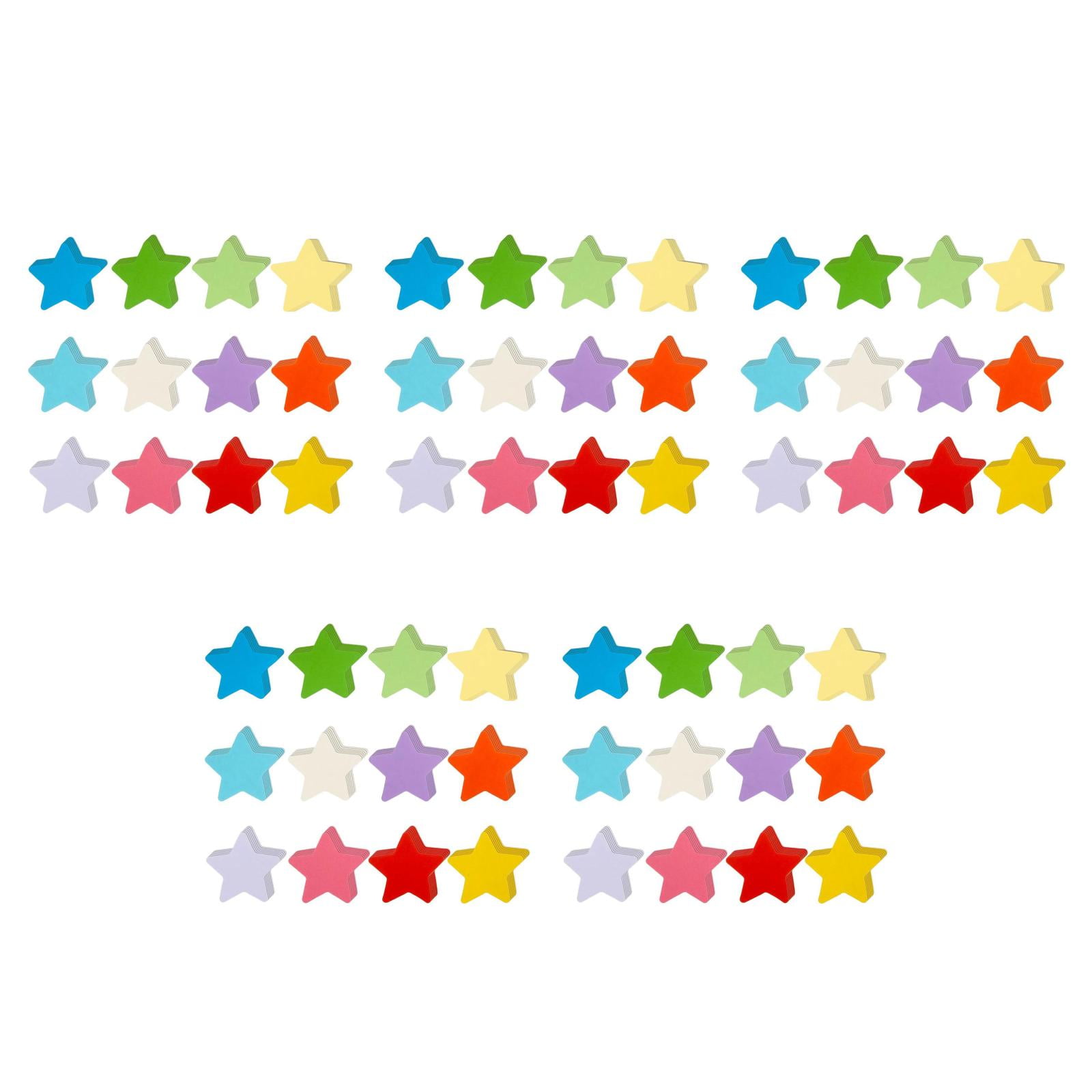 WORGEOUS 60 pcs Colorful Star Paper Cutouts Classroom Bulletin Board ...