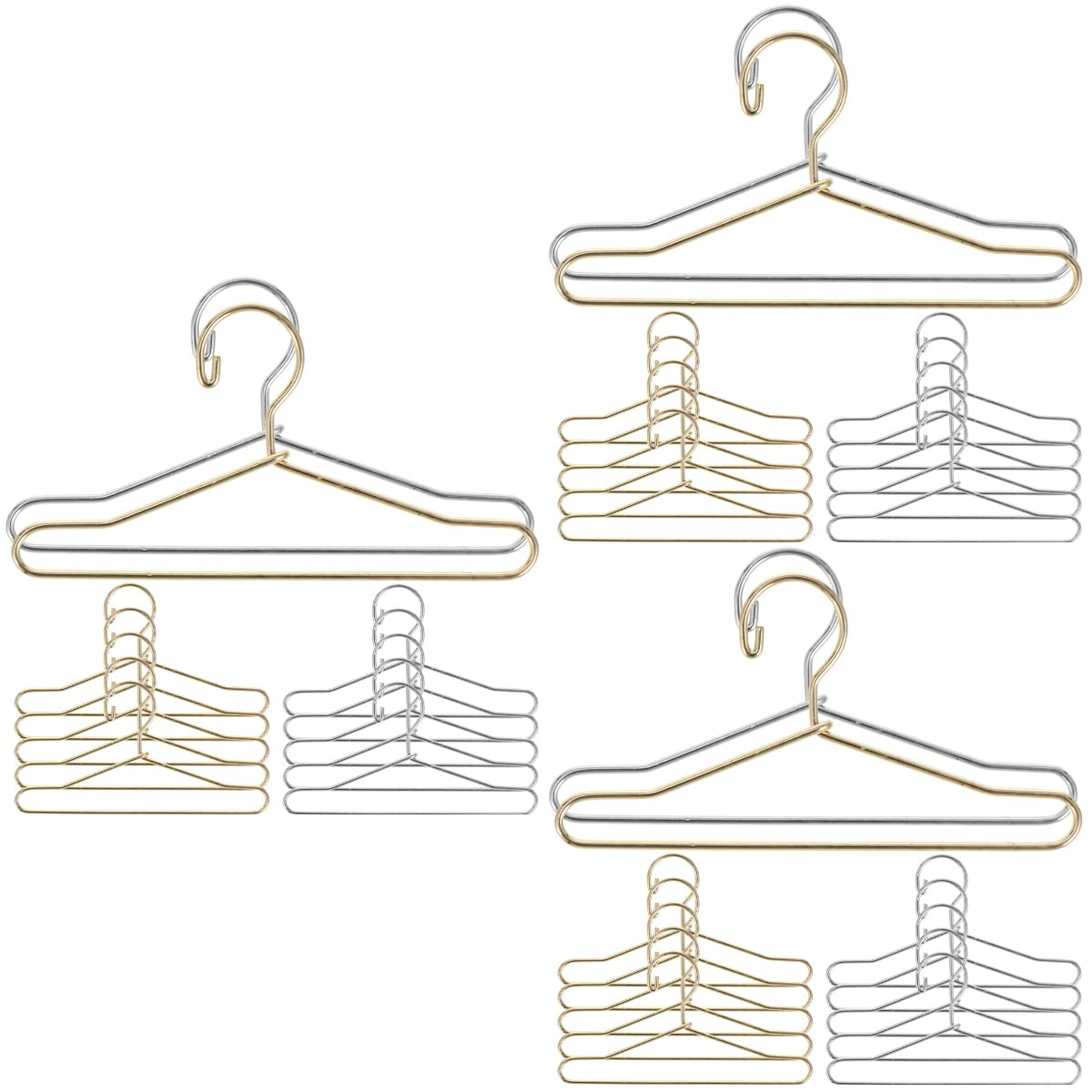 WORGEOUS 60 pcs Doll Clothes Hangers Miniature Clothes Hangers Mini ...