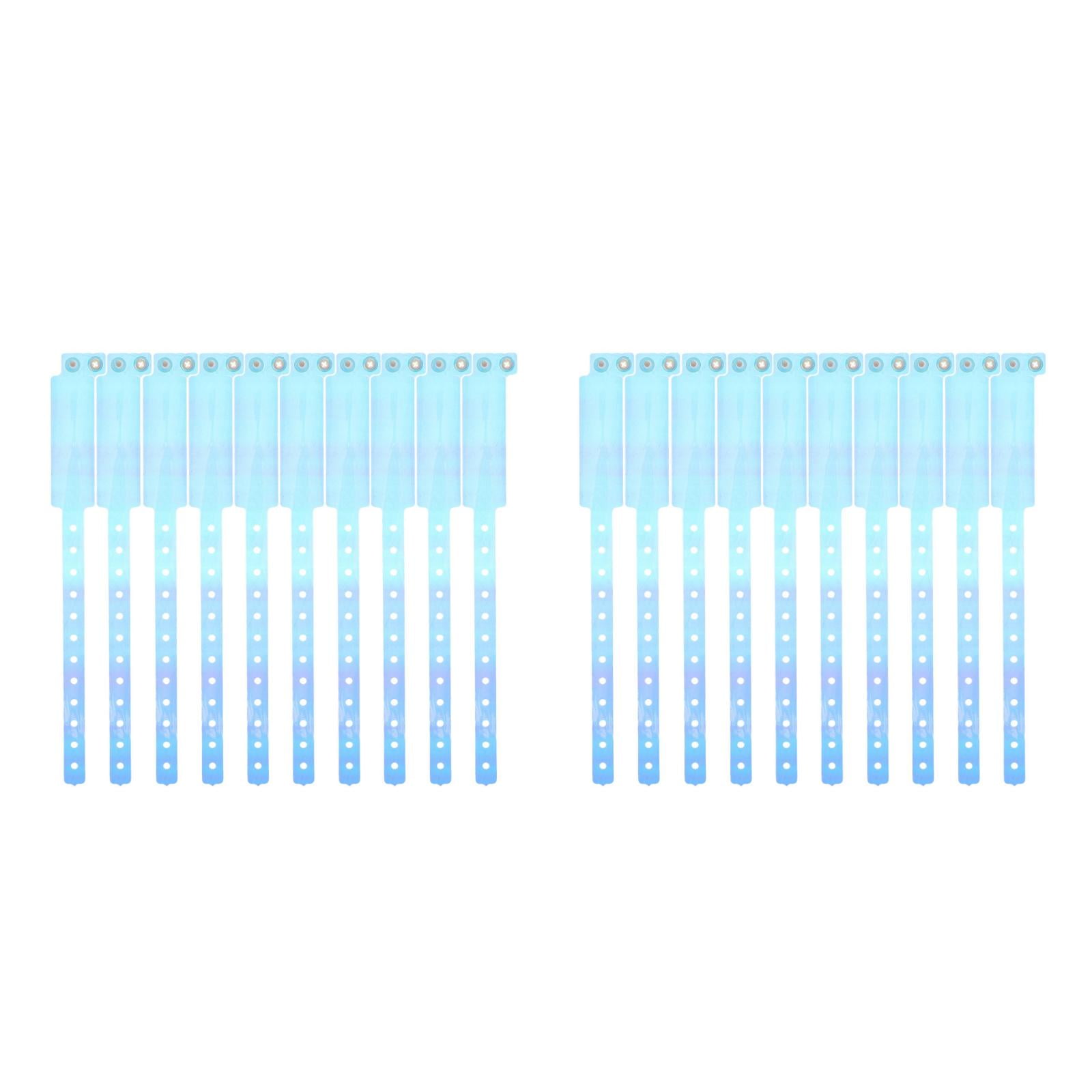 WORGEOUS 60 pcs Holographic Colored Wrist Bands Events Wristbands ...