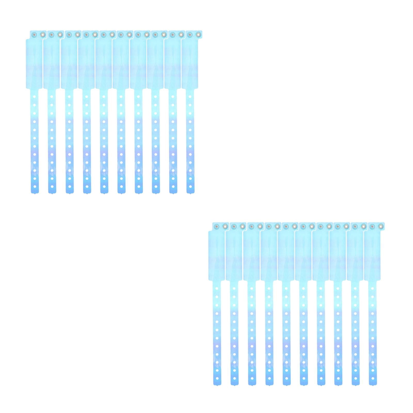 WORGEOUS 60 pcs Holographic Event Wristbands Reflective Waterproof ...