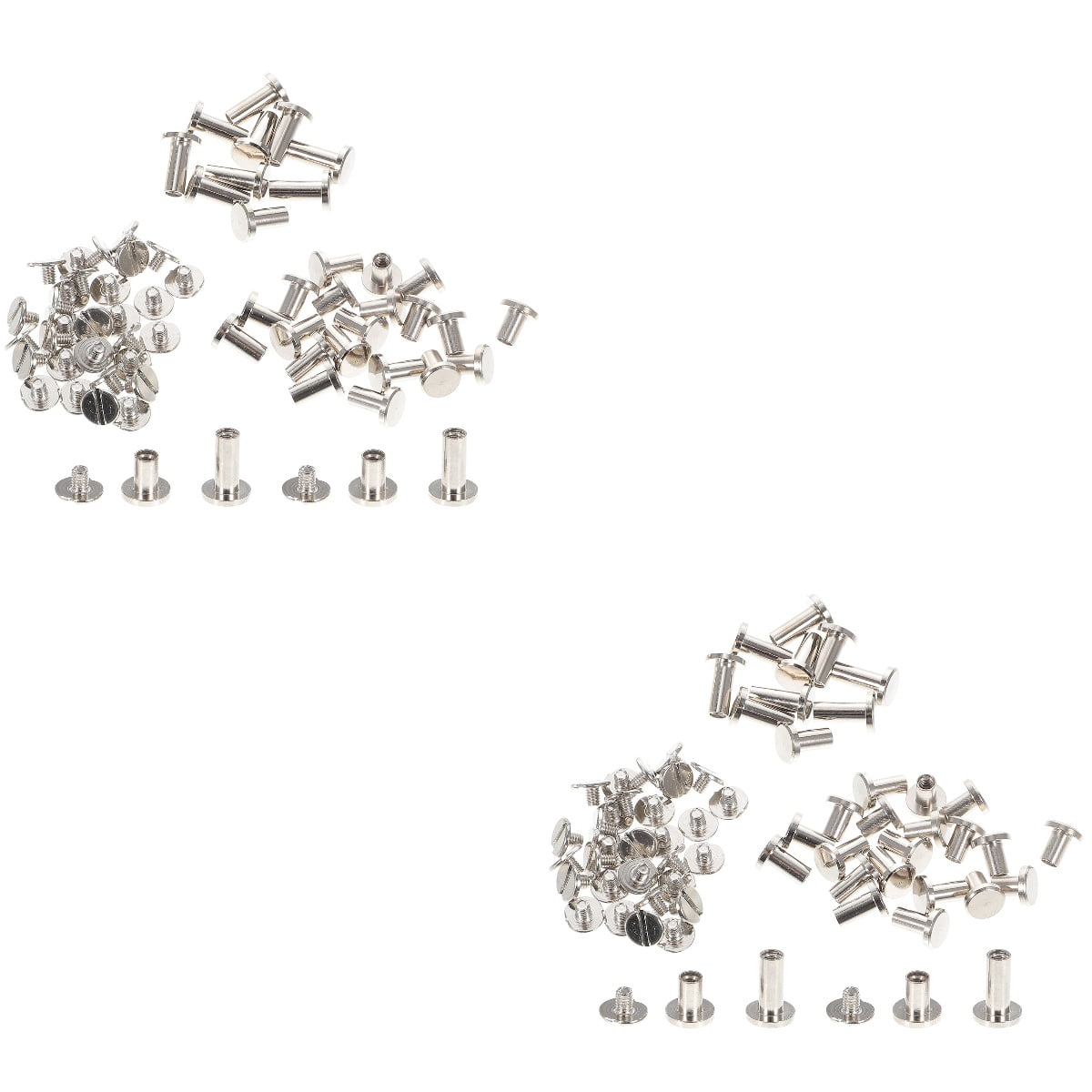 WORGEOUS 60 sets of Alloy Bolt Screw Fastener Nail Rivets for Book ...