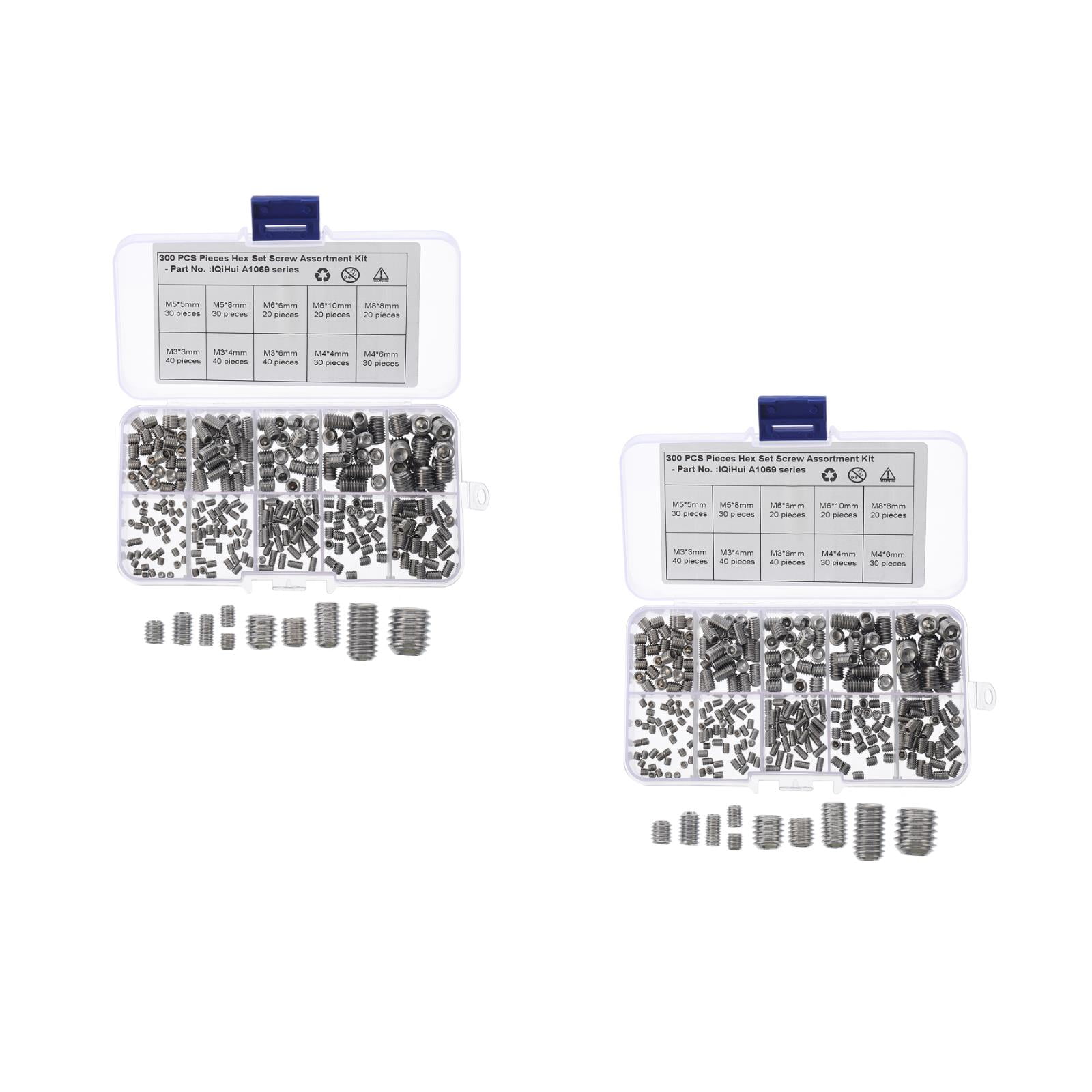 WORGEOUS 600 pcs Stainless Steel Allen Head Socket Set Screw Assortment ...