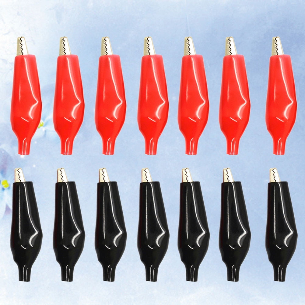 WORGEOUS 60Pcs 28mm Metal Alligator Clip Electrical Clamp Testing Probe ...