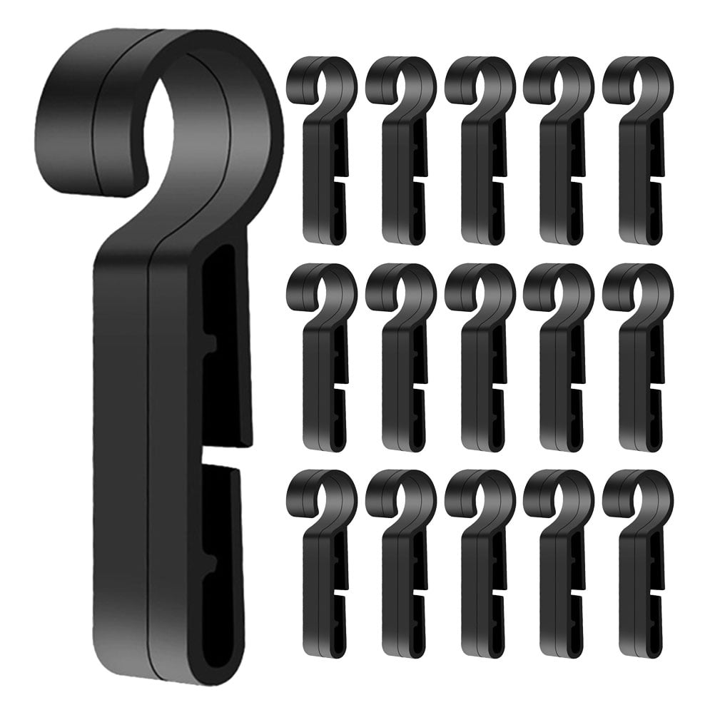 WORGEOUS 60pcs Plastic Hard Hat Holder Headlamp Mount Clips Safety ...