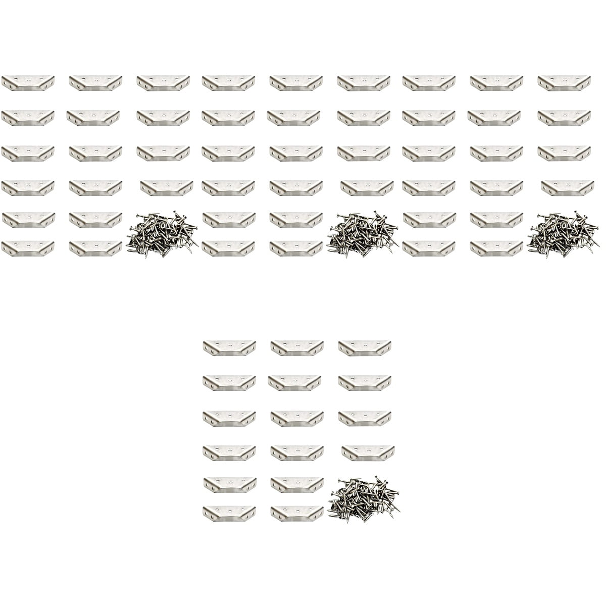 WORGEOUS 64 Sets Triangular Flange Angle Bracket Table Mending Plate ...