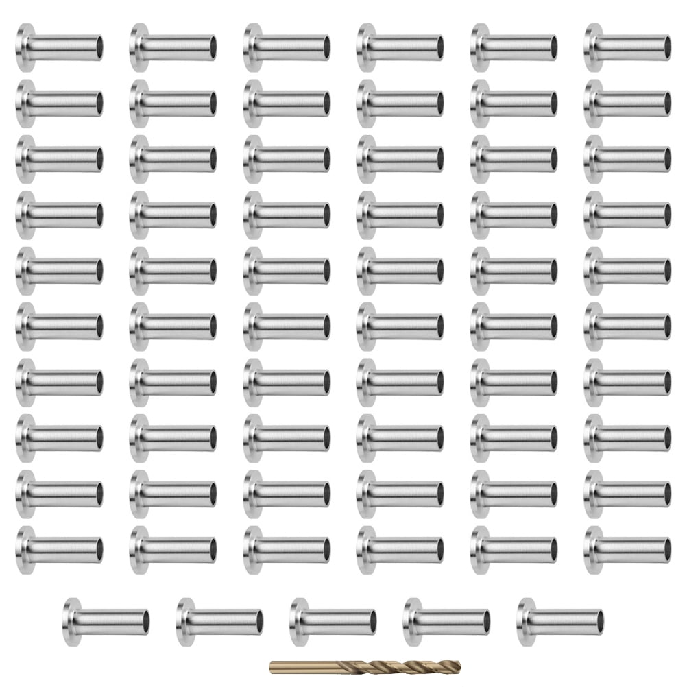 WORGEOUS 65 Pcs Stainless Steel Cable Protector Sleeves Link Protective ...