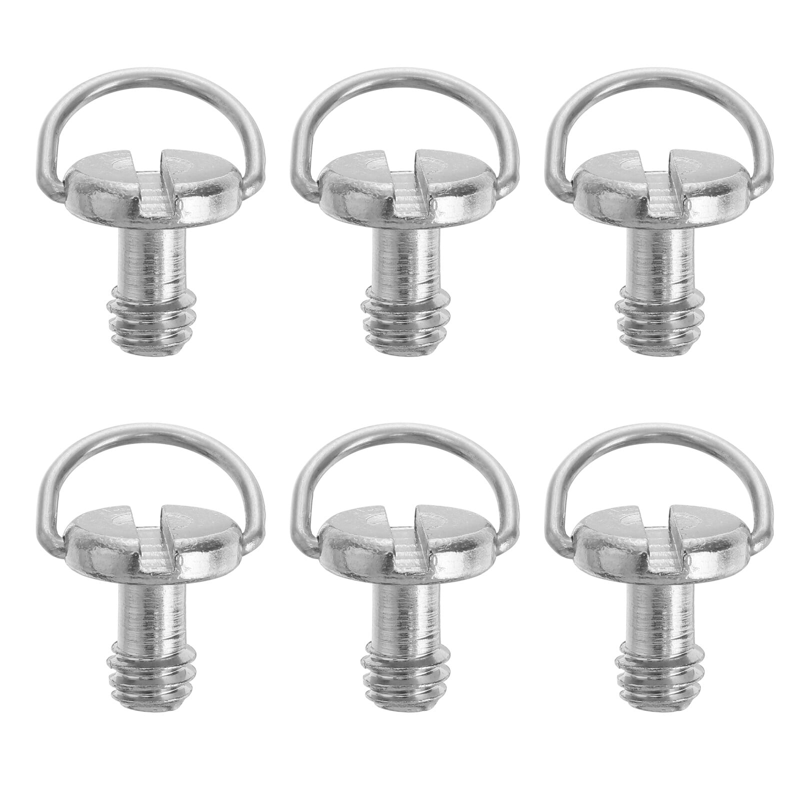 WORGEOUS 6PCS 1/4 Inch Folding D-Ring Adapter Screw Cam Tripod Monopod Quick Release Plate for ...