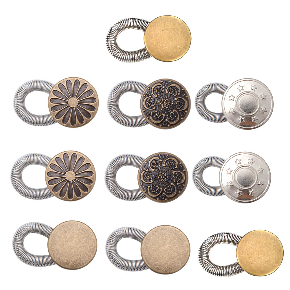 WORGEOUS 6Pack Waist Expansion Button No Sewing Buttons Assorted Color ...