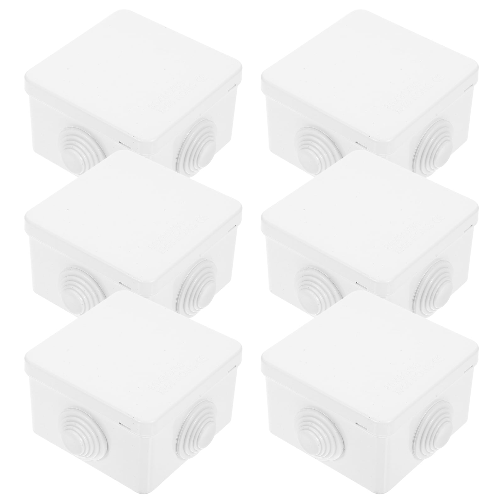 WORGEOUS 6Pcs Electrical Junction Box Outdoor Weatherproof Project Box ...