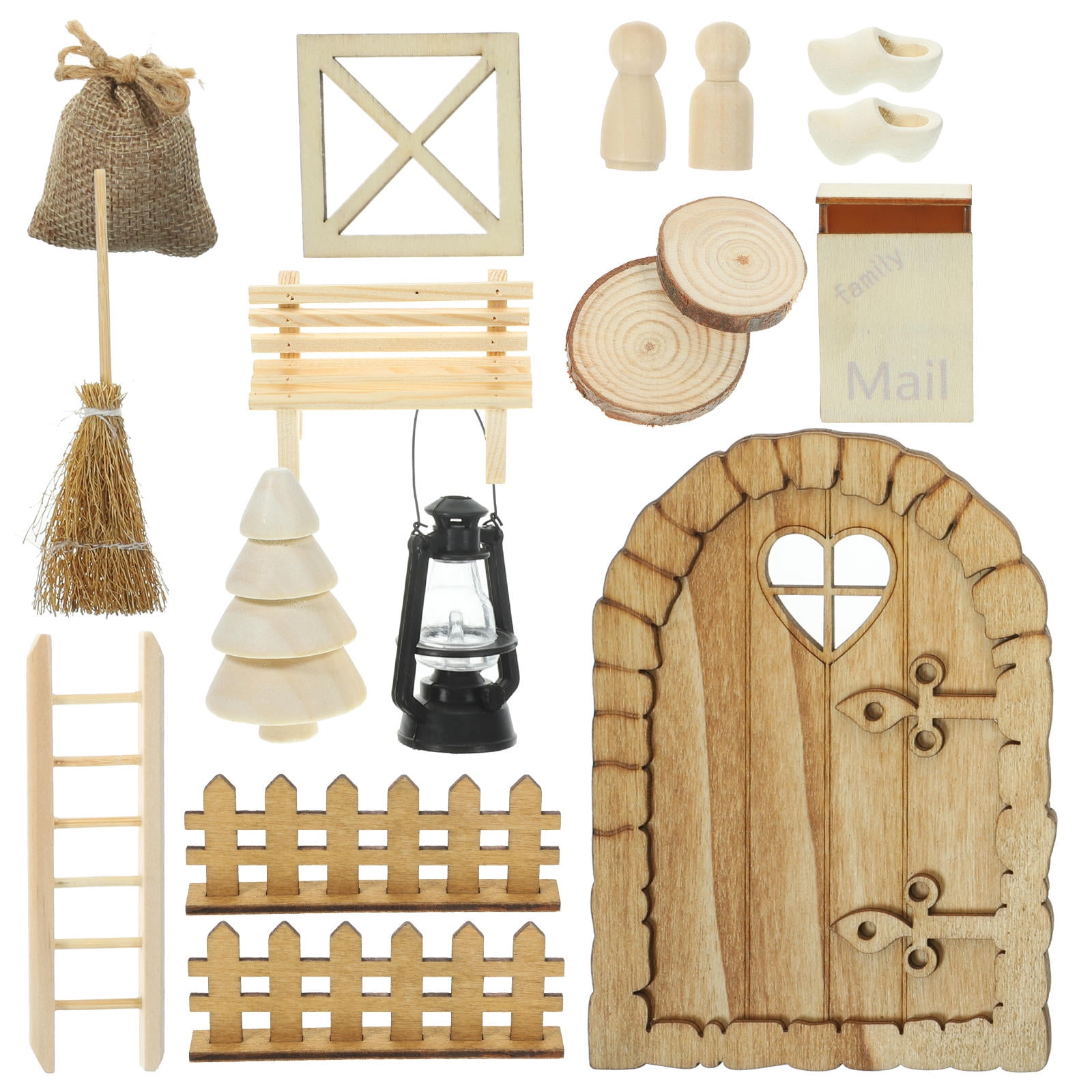 WORGEOUS 6Pcs Mini Decoration Kit Miniature House Furniture Mini Trees ...