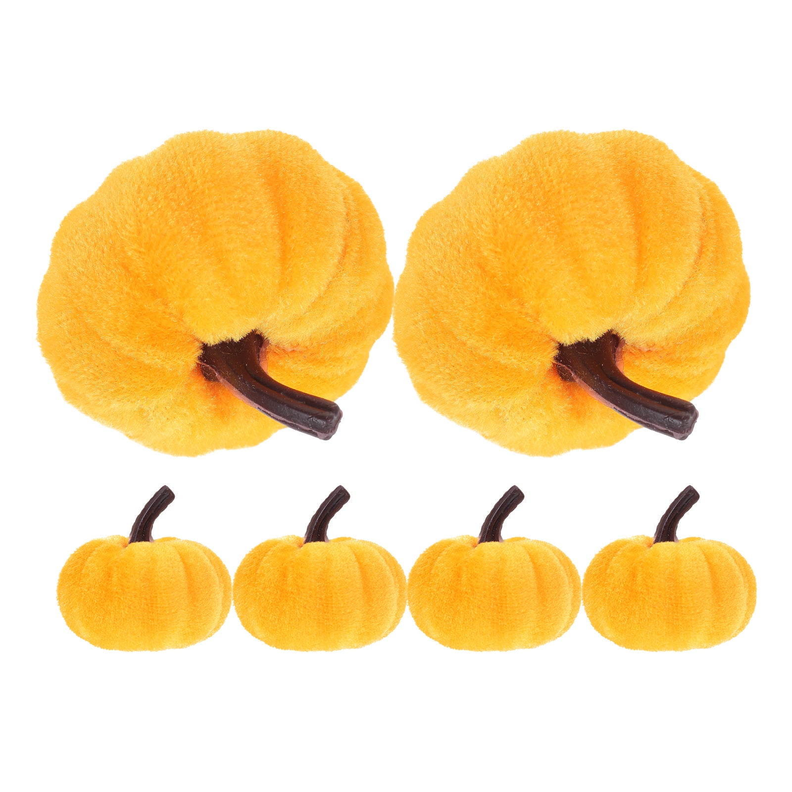 WORGEOUS Faux Mini Pumpkins Yellow 6Pcs 2.16X2.16X1.97In - Walmart.com