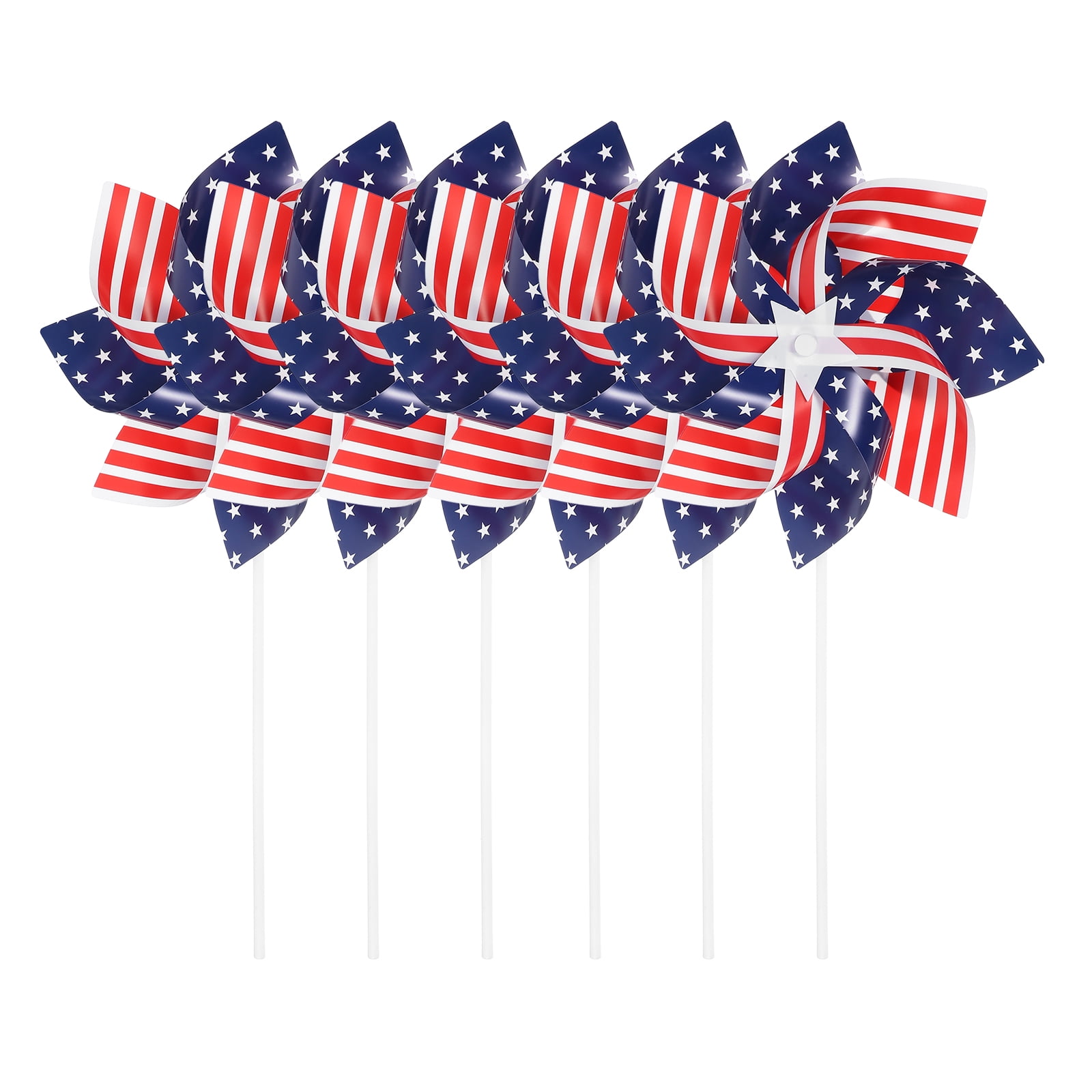 WORGEOUS 6Pcs Patriotic Pinwheel Garden Pinwheel 4th Of July Pinwheel ...
