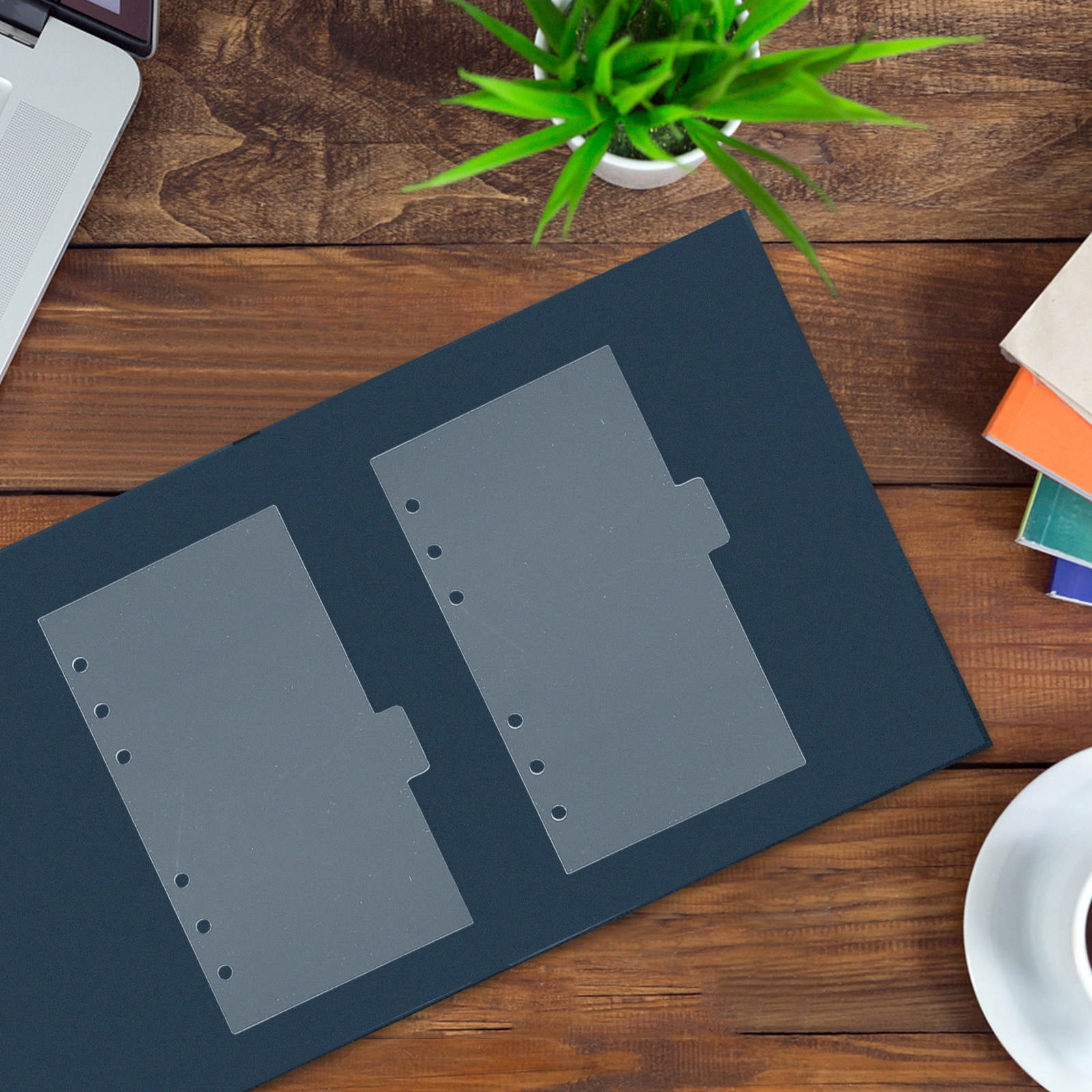 WORGEOUS 6pcs Clear Acrylic Notebook Binder DIY Planner Cover 6 Ring ...