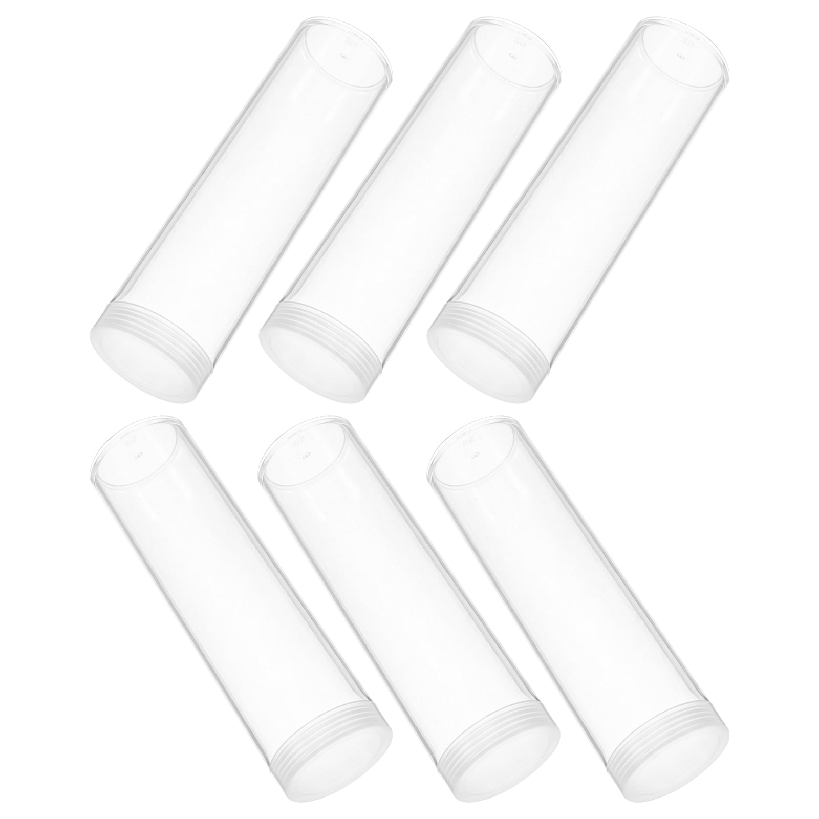 WORGEOUS 6pcs Coin Storage Tube Plastic Coin Tube Storage Coin ...