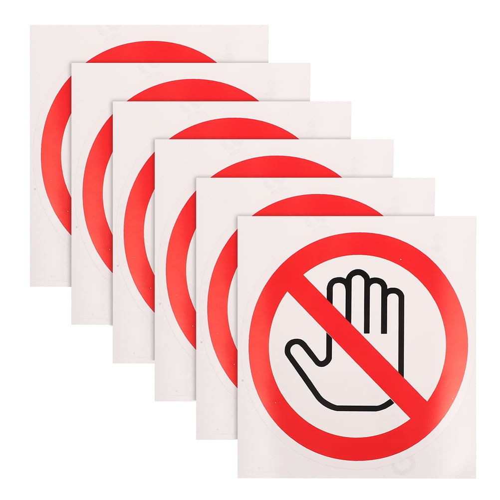 WORGEOUS 6pcs Do Not Touch Stickers Don't Touch Warning Signs Labels ...