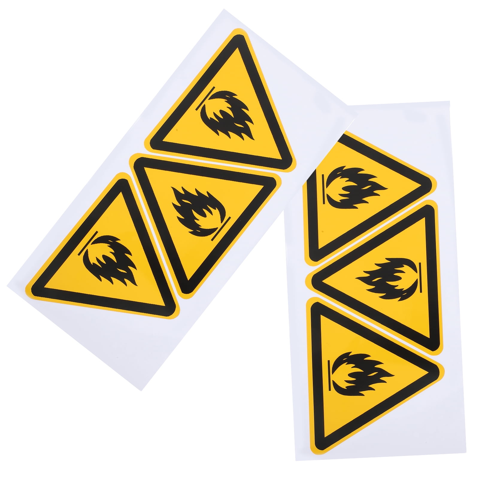 WORGEOUS 6pcs Flammable Sign Warning Stickers Caution Safety Sign ...