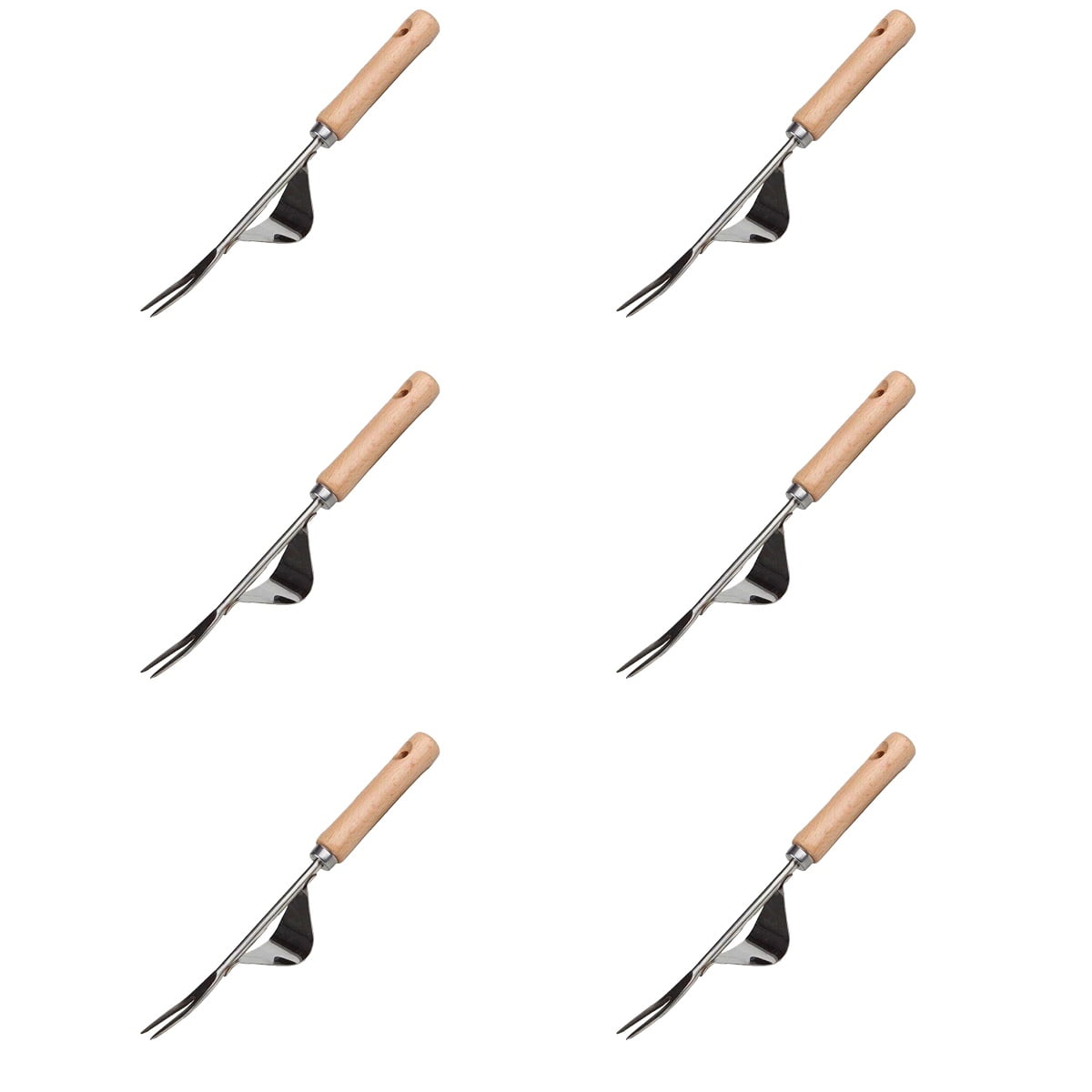 WORGEOUS 6pcs Garden Weeding Fork Puller Stainless Manual Puller Hand ...