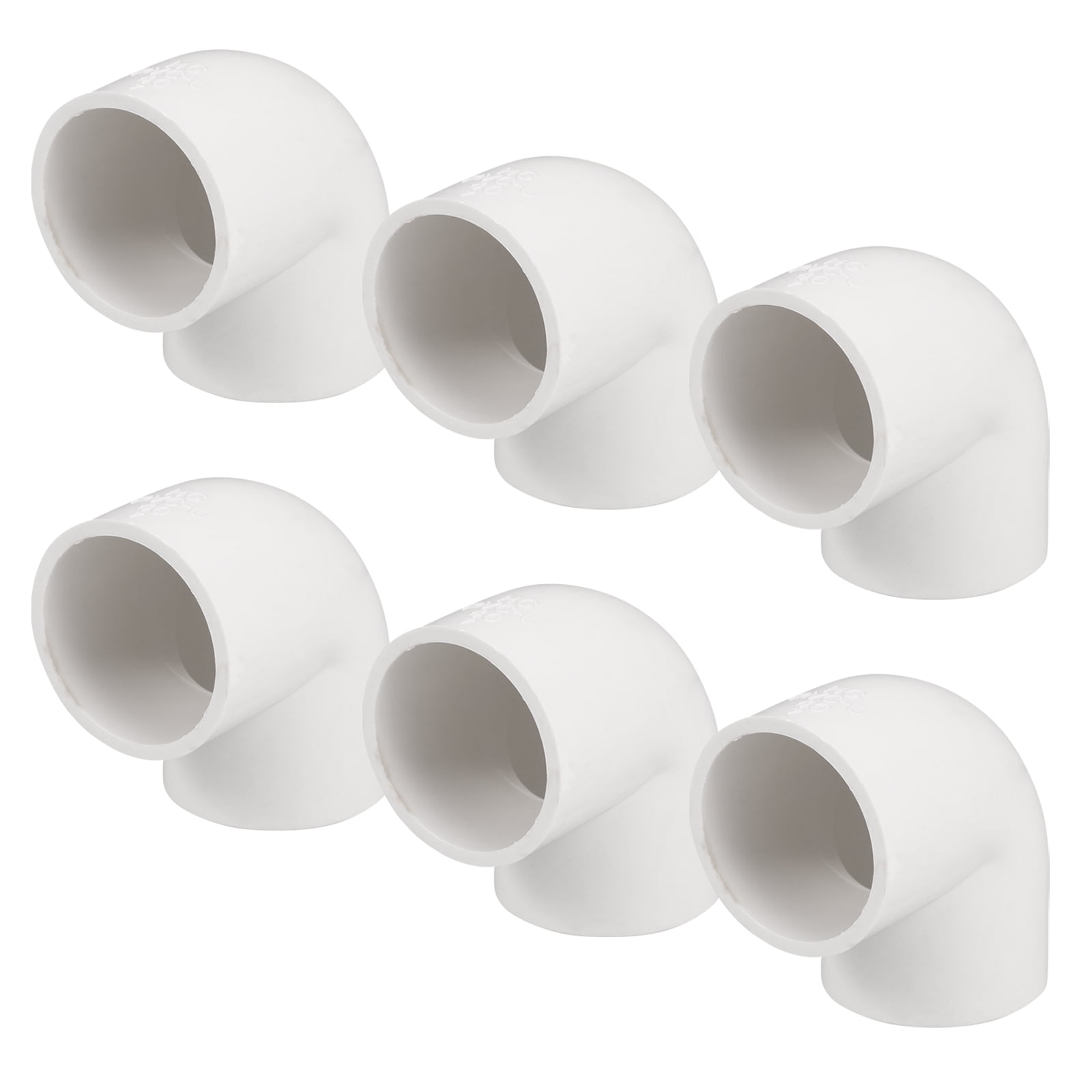 WORGEOUS 6pcs Inner Diameter 40mm PVC Pipe Fitting Elbow 90 Degree ...