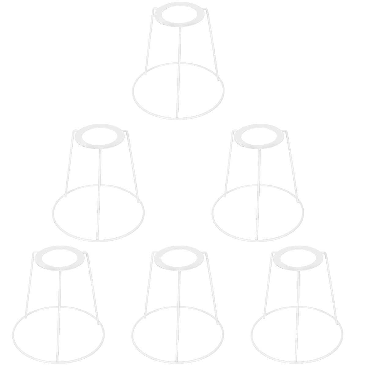 WORGEOUS 6pcs Lamp Shade Ring Iron Ring Support E27 Base Diy Ring Lamp ...