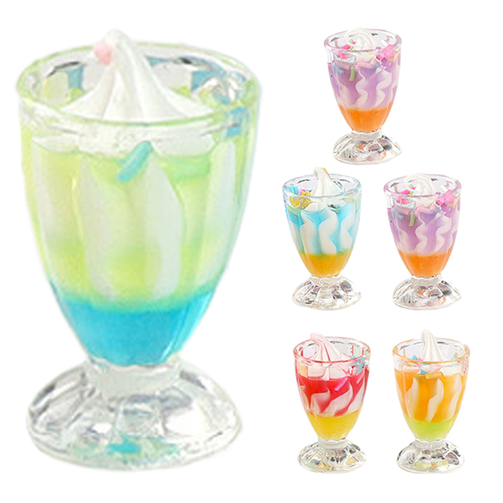 WORGEOUS 6pcs Mini Dessert Model For Mini House Fake Dessert Ice Cream ...
