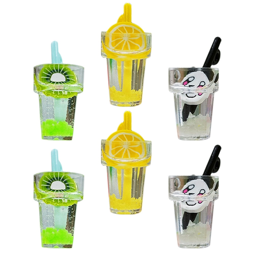 WORGEOUS 6pcs Mini Drinks Model For Doll House Fake Drinks Miniature ...