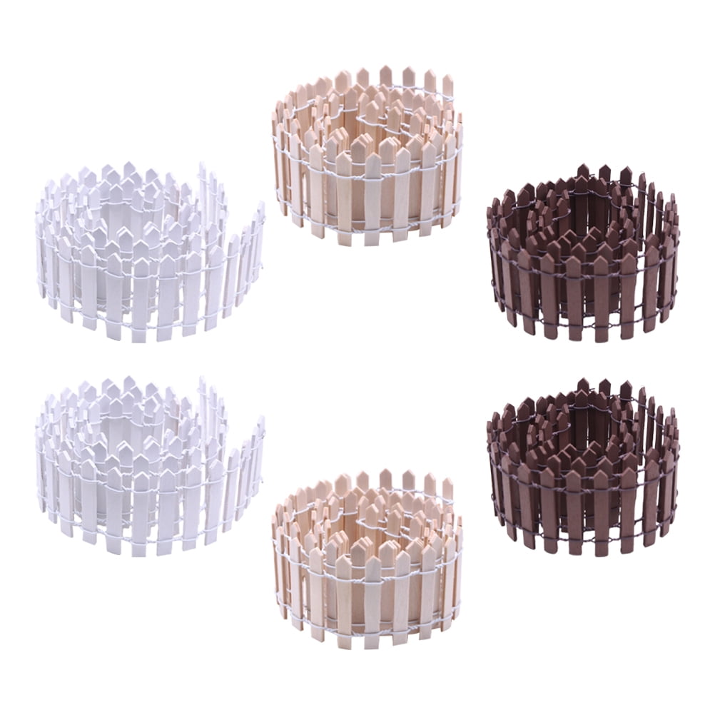 WORGEOUS 6pcs Miniature Fairy Garden Picket Fence Fence Miniature ...