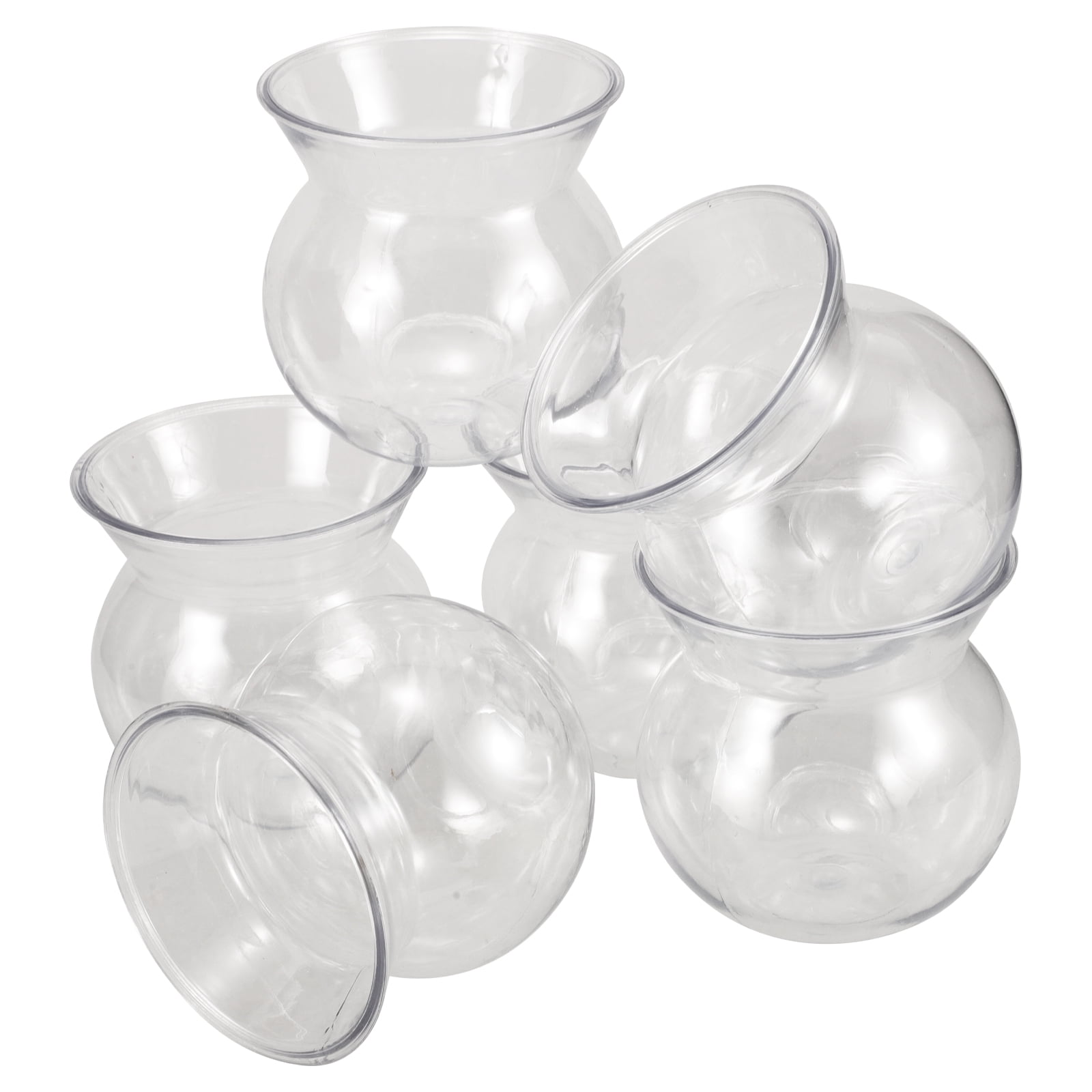 WORGEOUS 6pcs Miniature Pots for Plants Creative Mini Transparent ...