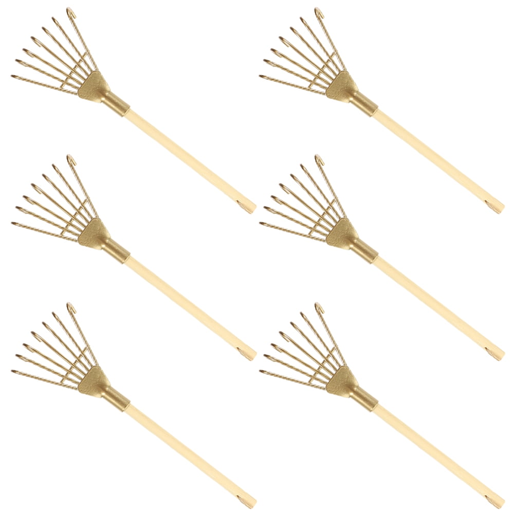 WORGEOUS 6pcs Miniature Rakes Crafts Smoothing Rake Landscape Smoothing ...