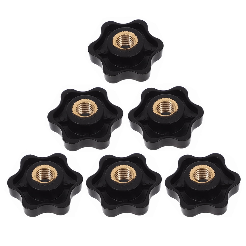 WORGEOUS 6pcs Plum Blossom Shaped Screw Thread Knob Screw-On Handle ...
