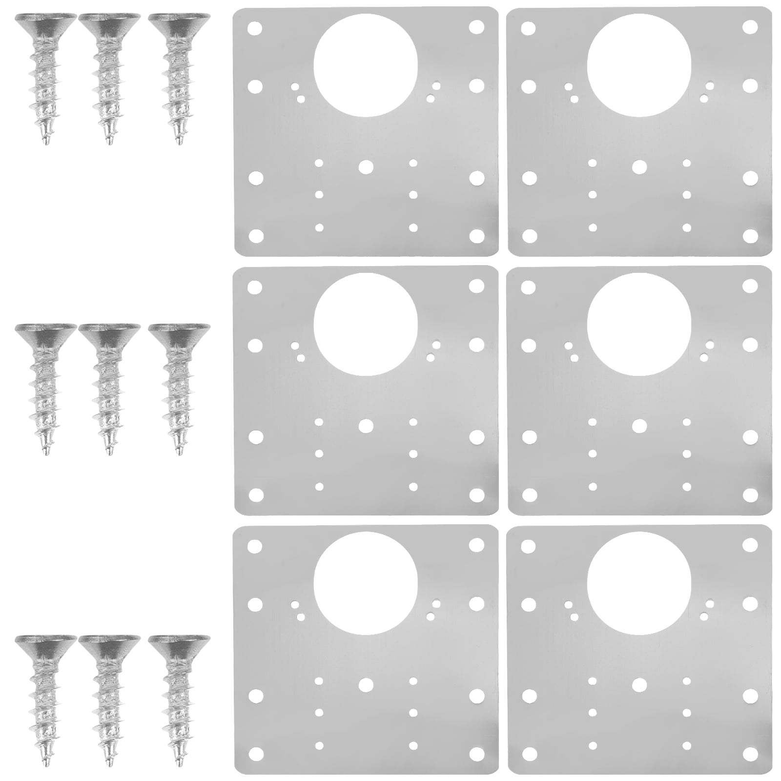 WORGEOUS 6pcs Stainless Steel Mending Plates Hinge Repair Plate for ...