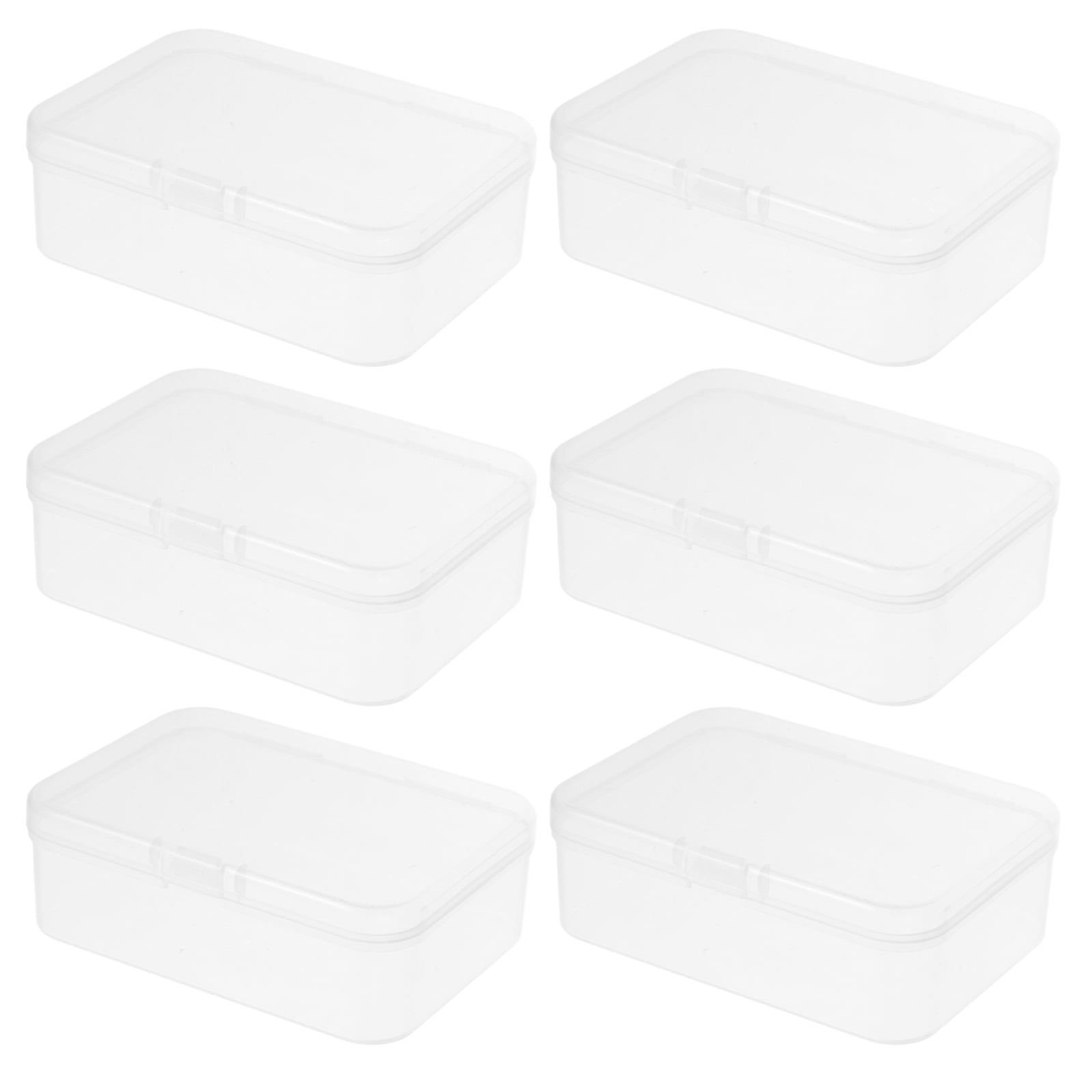 WORGEOUS 6pcs Transparent Box Plastic Box with Lid Business Cards Box ...
