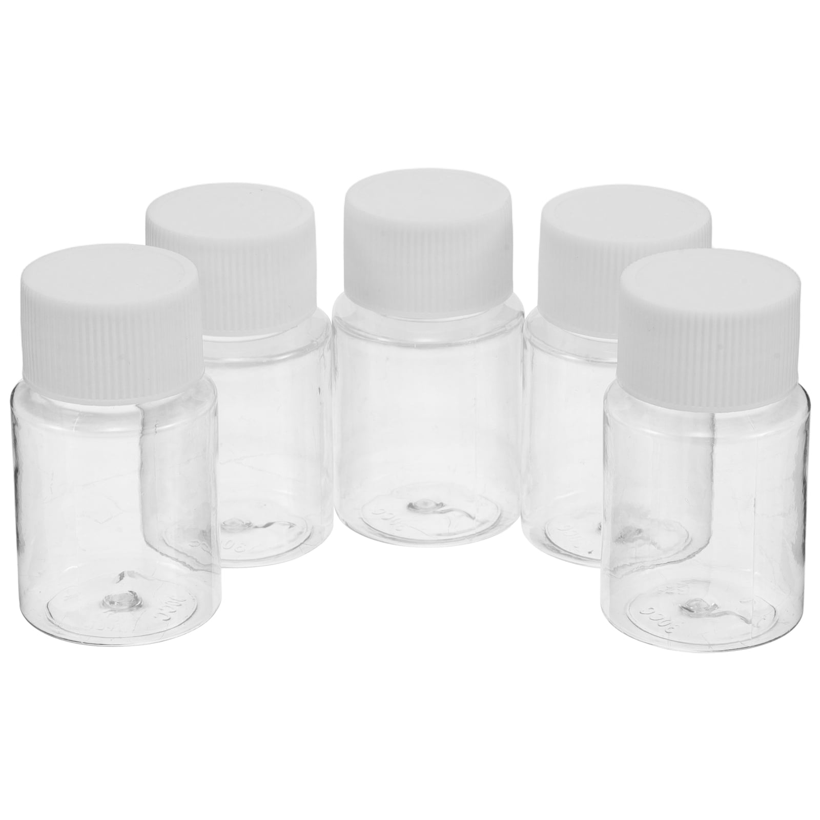 WORGEOUS 6pcs Transparent Plastic Sample Bottles With Lids For Liquid ...