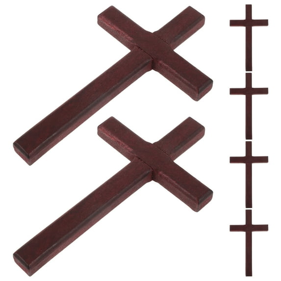 WORGEOUS 6pcs Wooden Cross props Hand Holding Crosses Portable Prayer ...
