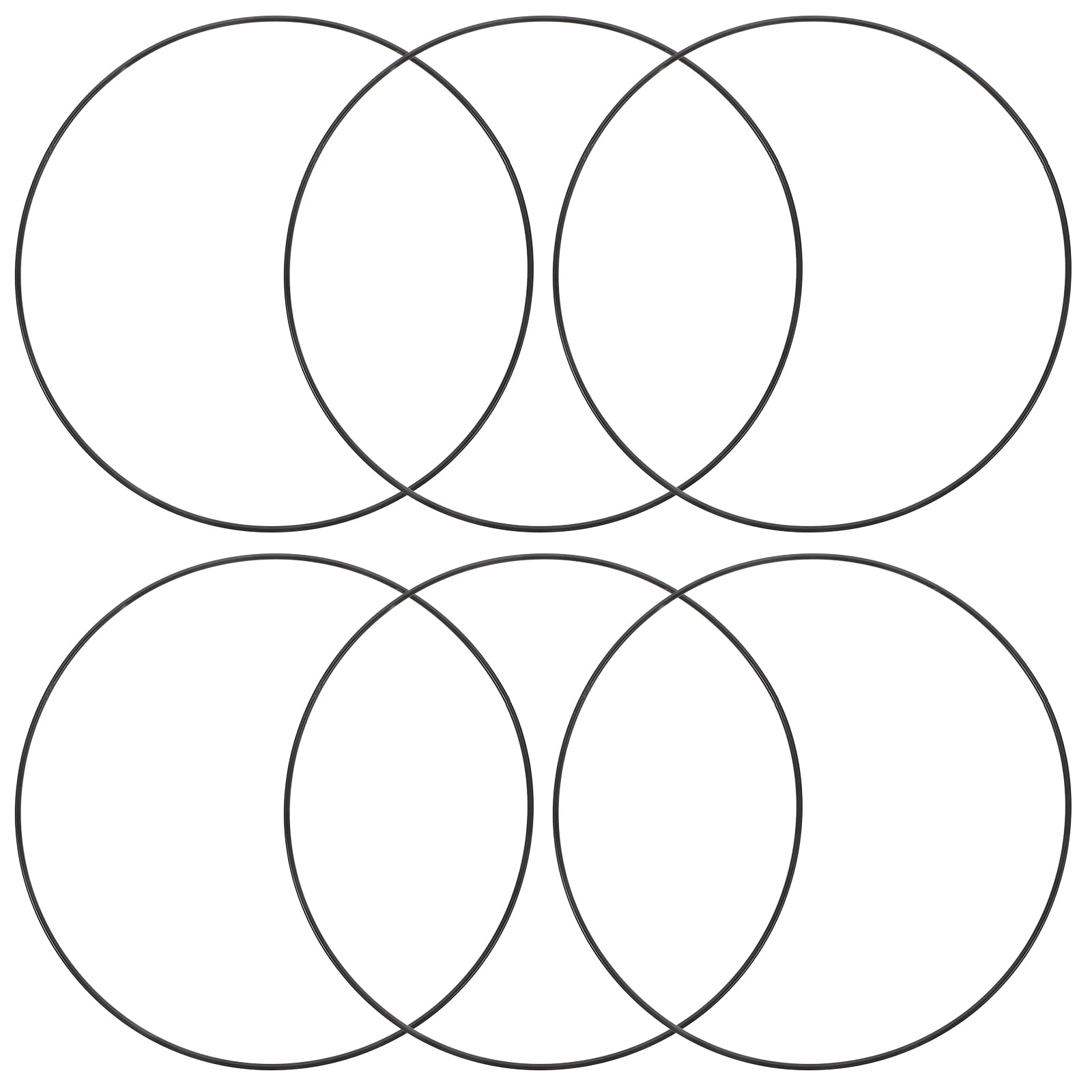 WORGEOUS 6pcs Wreath Hoops Metal Wreath Ring Decor Dream Catcher Frame ...