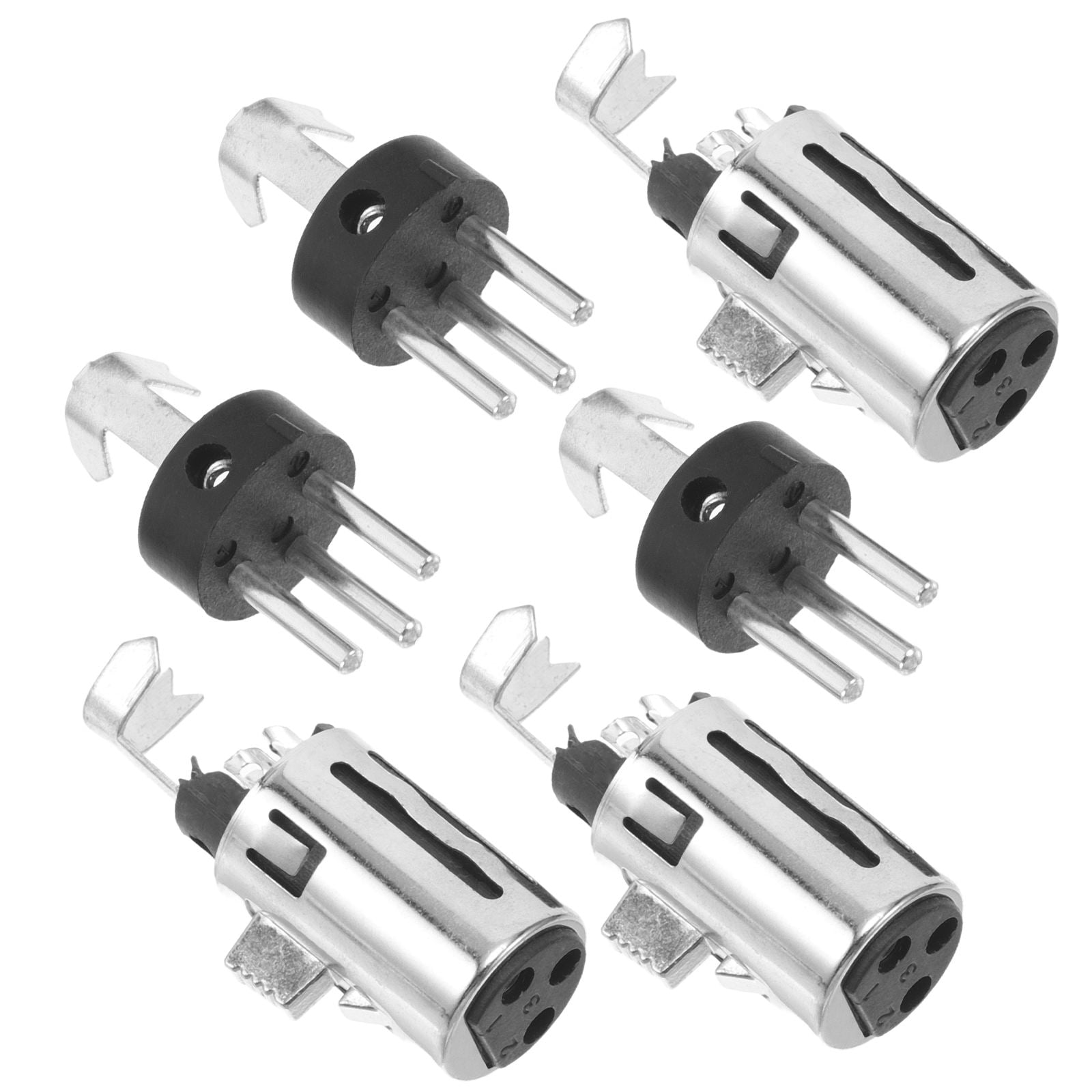 WORGEOUS 6pcs XLR Adapter Set Male to Female Connectors 3 Pin XLR ...