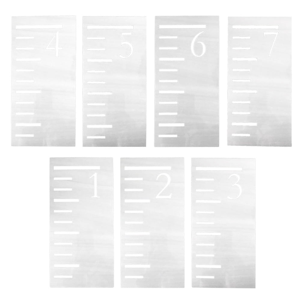 WORGEOUS 7 Pcs Growth Chart Ruler Inch Template Kids Stencil Templates ...