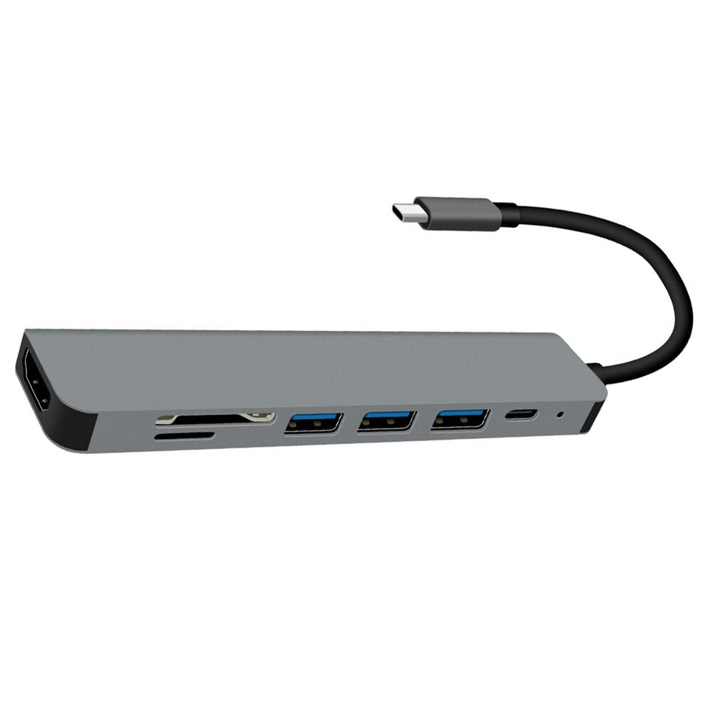 WORGEOUS 7 Ports Computer Multi Docking Station Multifunctional USB Hub ...