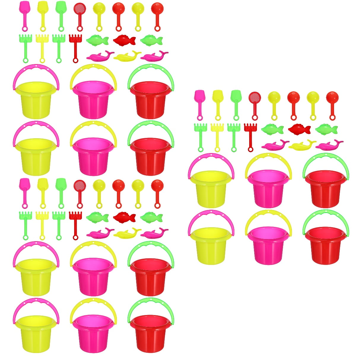 WORGEOUS 72 pcs Child Sand Bucket Interesting Kids Beach Bucket Toy ...