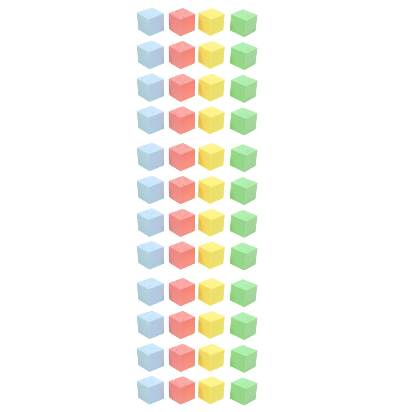 WORGEOUS 72 pcs Foam Counting Block Soft Rainbow Math Counters Cubes 1. ...