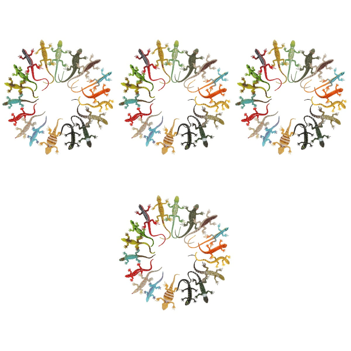 WORGEOUS 72 pcs Realistic Plastic Lizard Figurine Simulation Lizard ...