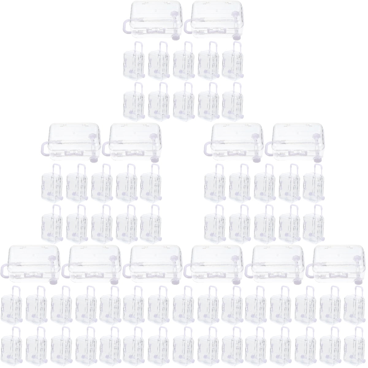 WORGEOUS 72 pcs Suitcase Shaped Candy Boxes Mini Suitcase Gift Box for ...