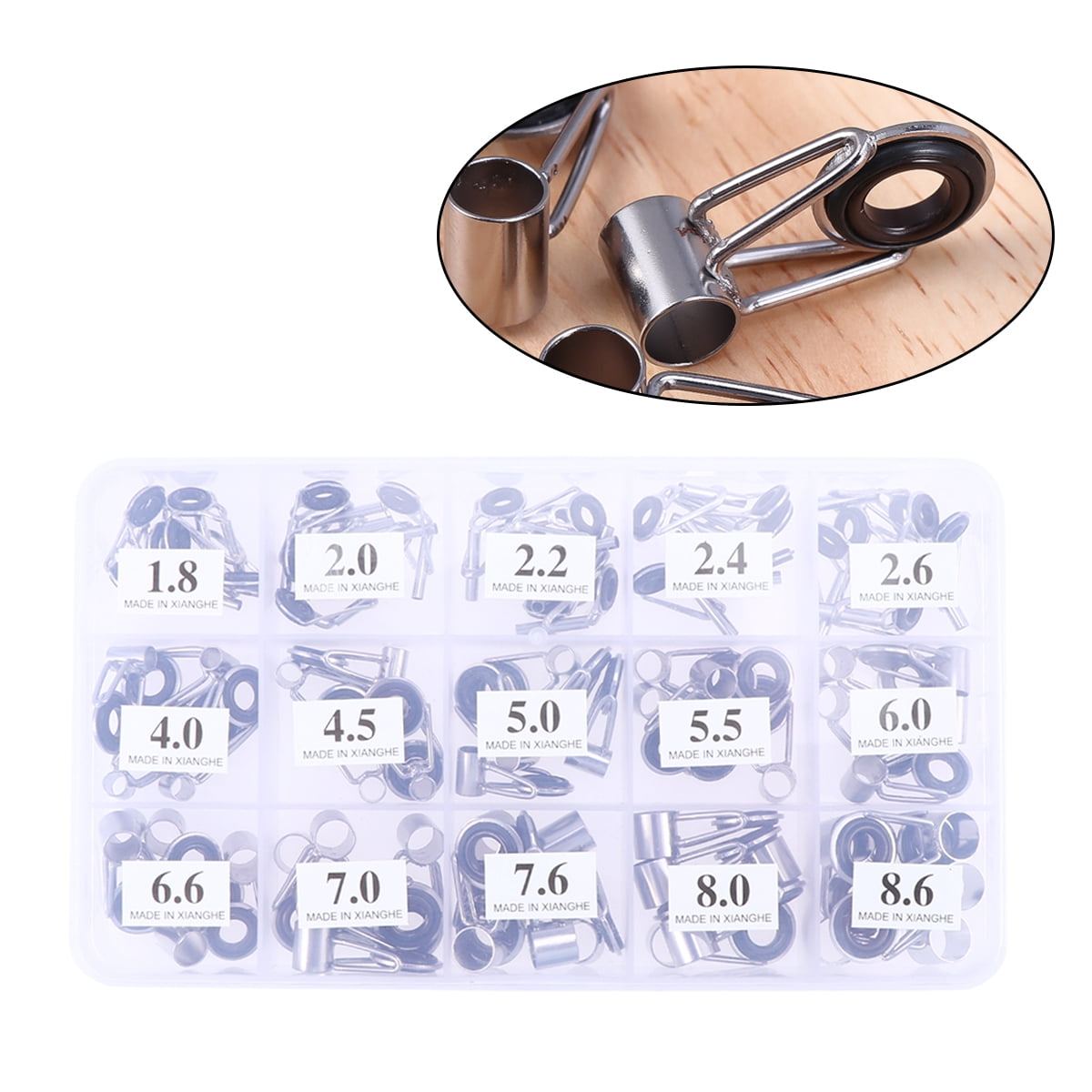 WORGEOUS 75pcs Fishing Rod Pole Guides Tip Rings Repair Kit - Walmart.com